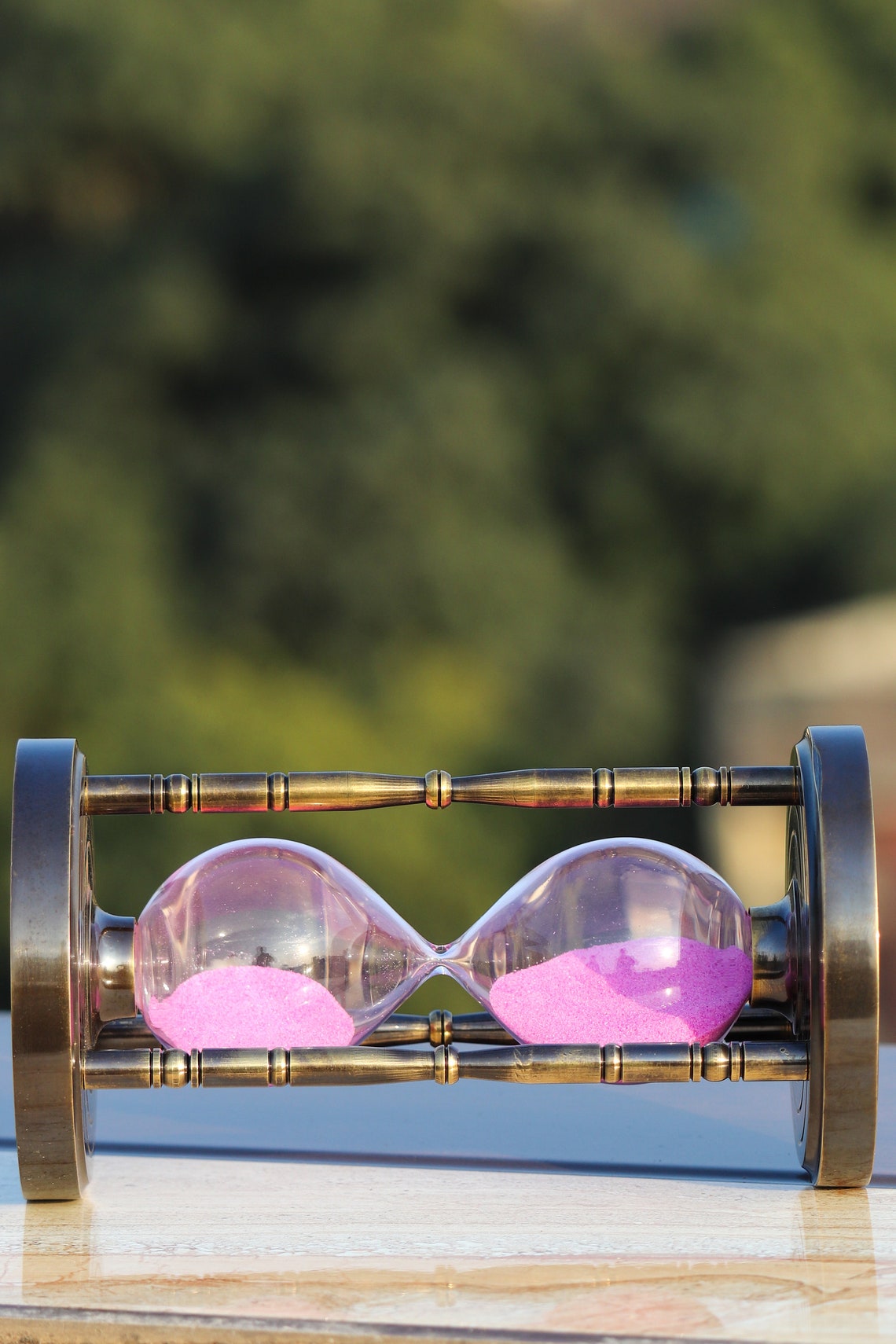 Vintage Brass Sand Timer With Compass Antique Maritime Hourglass Sand ...