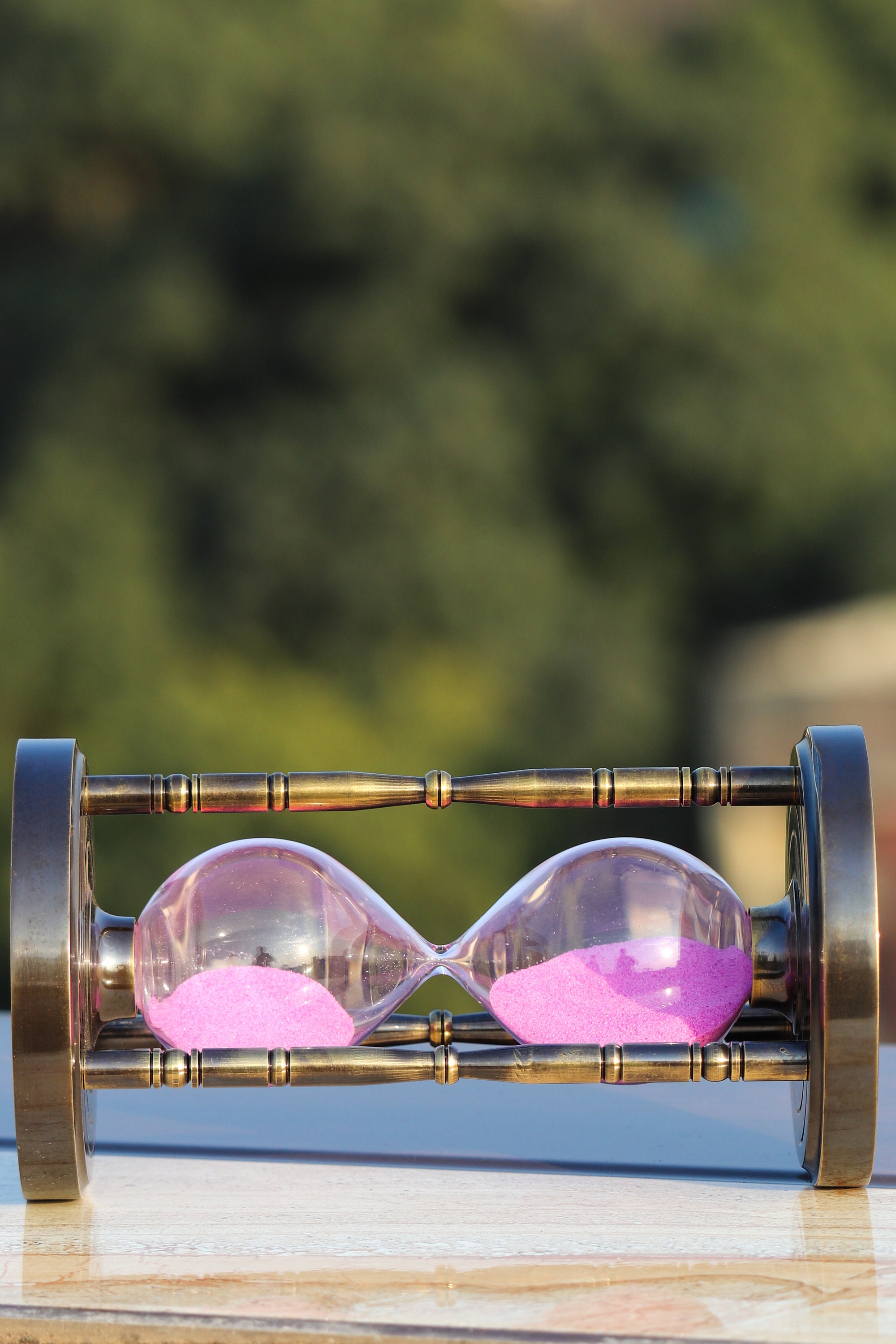 Vintage Brass Sand Timer With Compass || Antique Maritime Hourglass ...