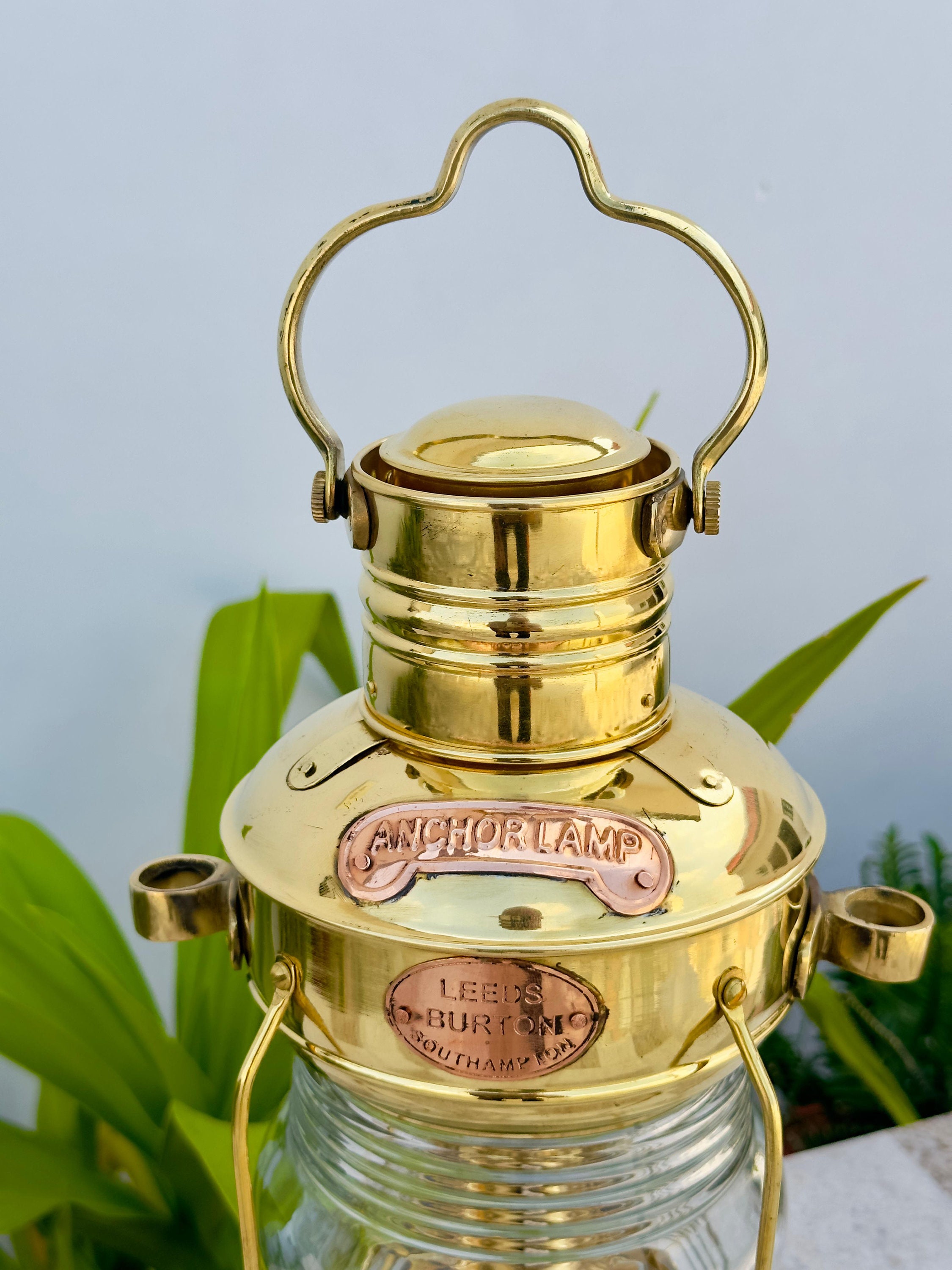 Handmade Vintage Style Burner Lantern, Brass Ship Lantern, Marine Oil ...