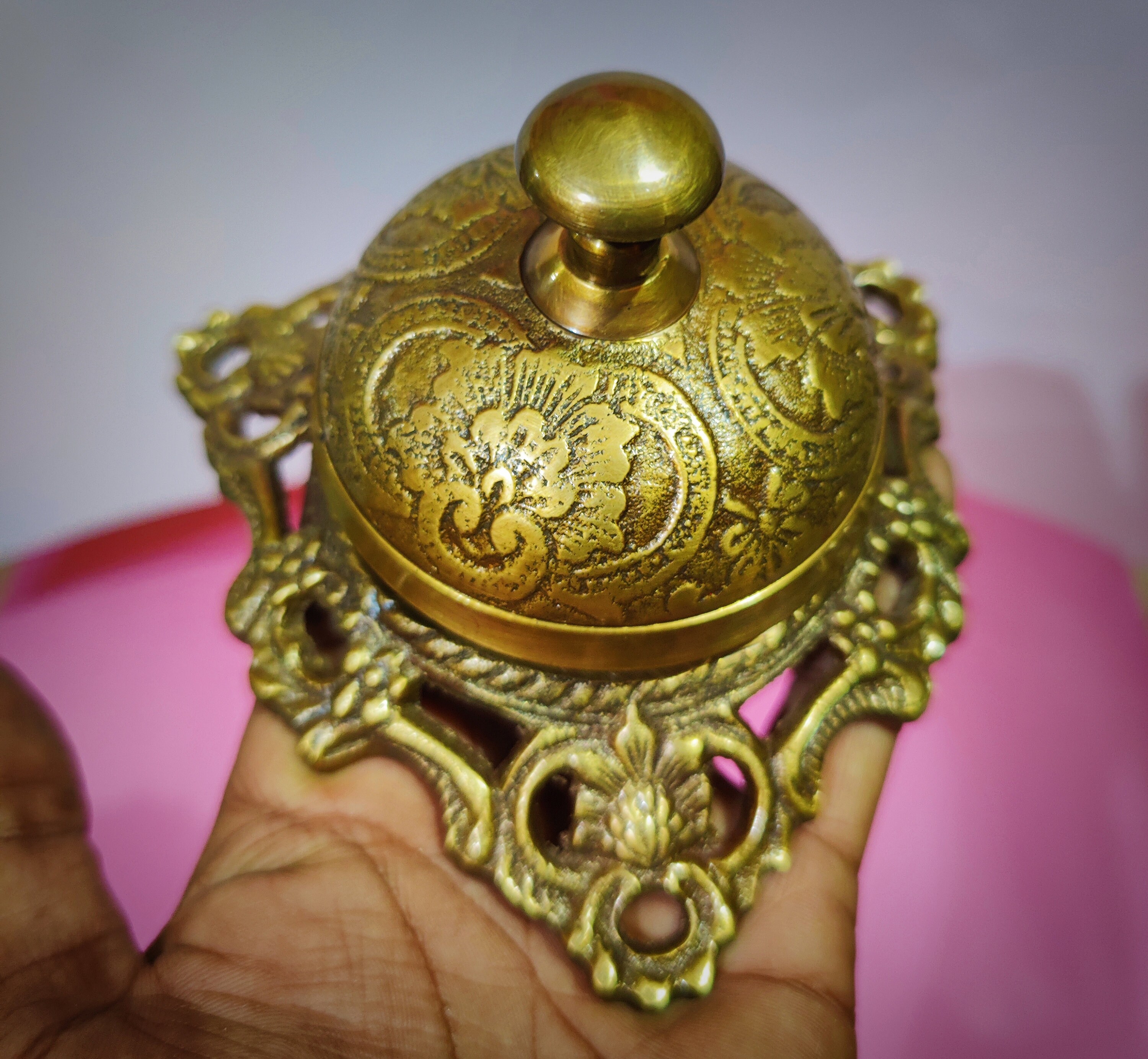 Antique Table Top Brass Table Desk Bell / Nautical Maritime - Etsy