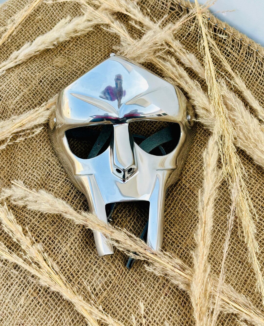 MF DOOM Mask, Mask Fantasy Roleplay, Mad-villain Steel Face Armor ...