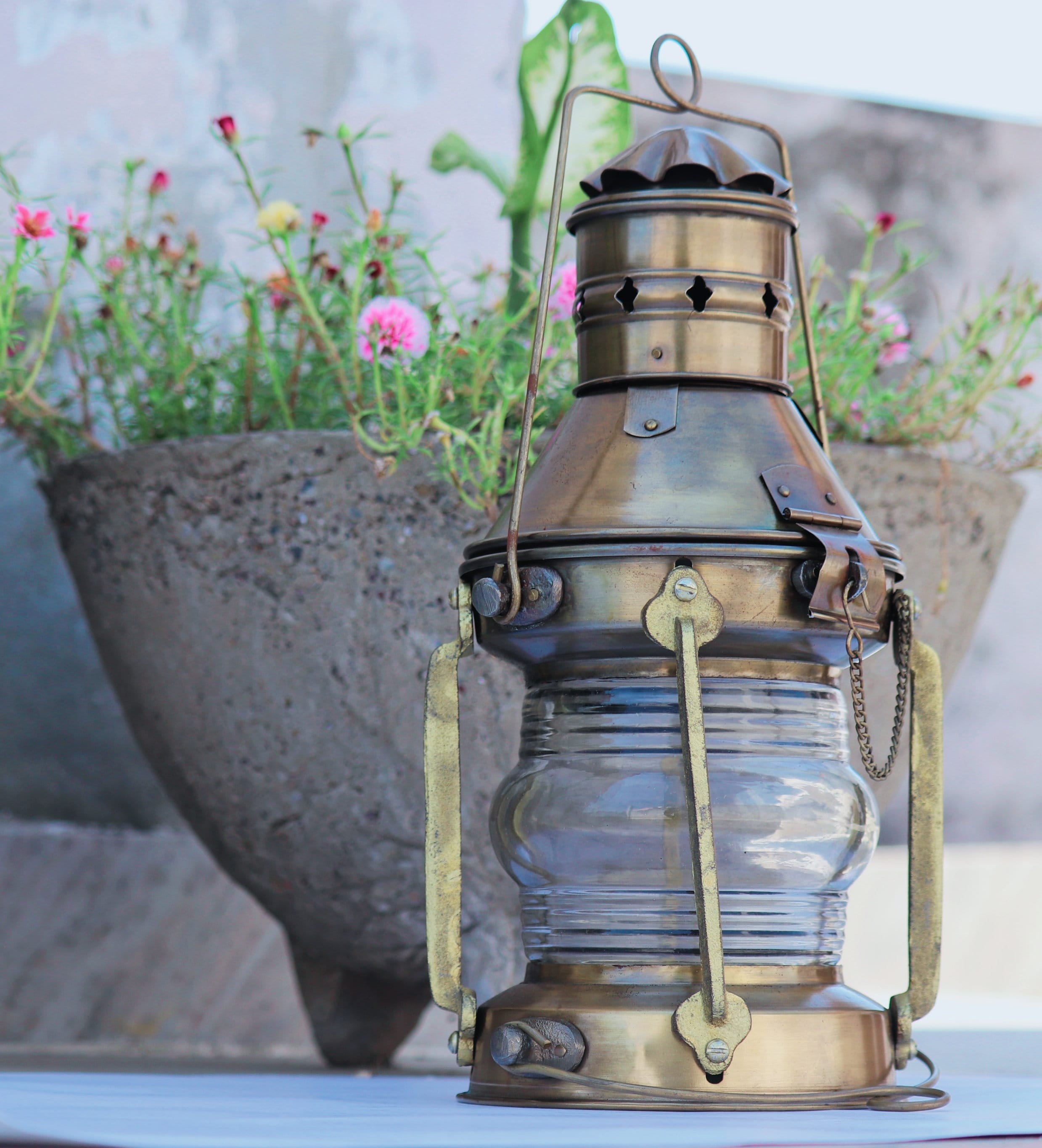 Handmade Vintage Style Burner Lantern, Copper Burton Nautical Maritime ...