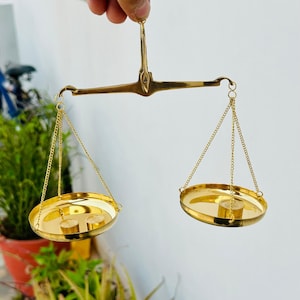 Vintage Style Gold and Diamond Weighing Scales, Brass Balance Scale ...