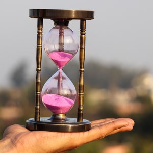 Vintage Brass Sand Timer With Compass Antique Maritime Hourglass Sand ...