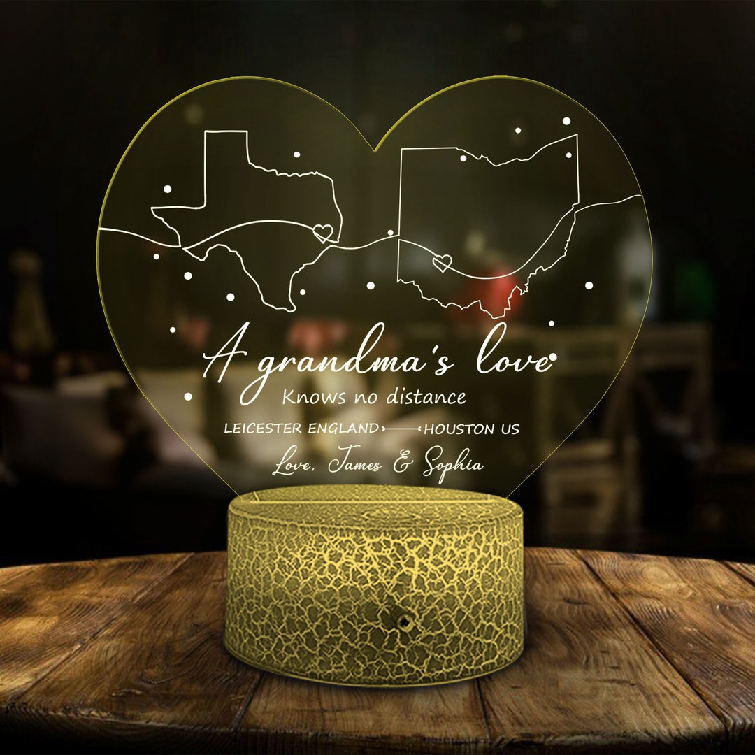 Personalized Location A Grandma's Love Knows No Distance Lamp for ...