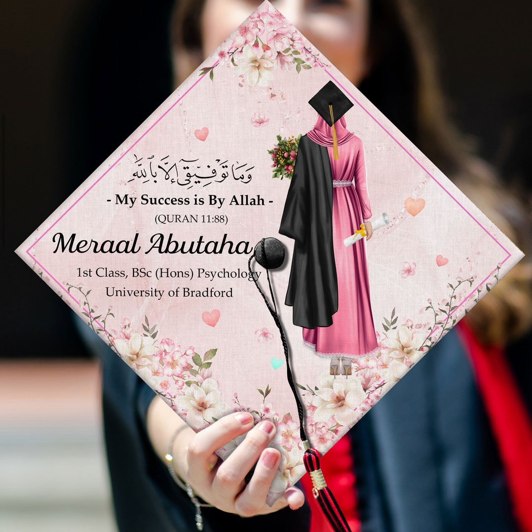 Personalized Muslim Graduation Cap, Class of 2024, Grad Gifts for ...