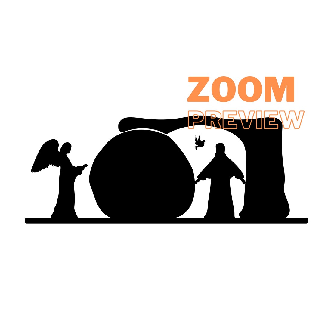 Empty Tomb, Angel With Wings Bible Wall Art, He is Risen, Jesus Art ...