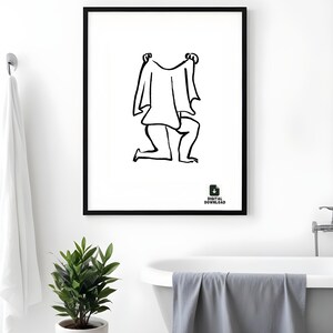 Secret Inside Line Art, One Line Drawing Print Wall Hanging, Printable ...