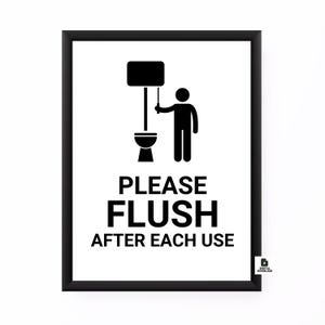 Please Flush After Each Use Sign Print Printable Instant Digital ...