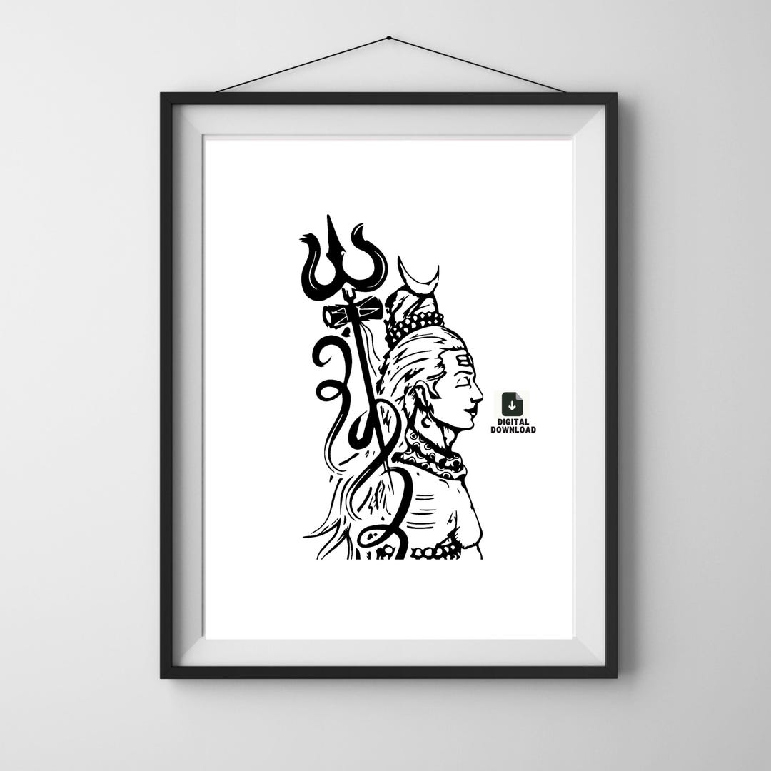 Shiva Shakti Painting, Instant Download, Shiva Shakti Poster, Shiva ...