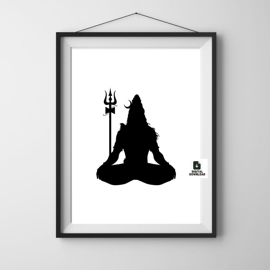 Shiv Poster Print the Hindu God, Religious Symbol, Hinduism, Wall Art ...