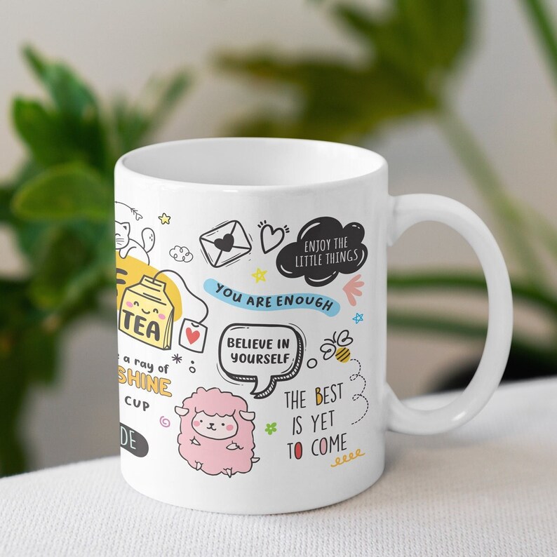 Positivitea Ceramic Mug, Motivational Self-love Gift - Etsy