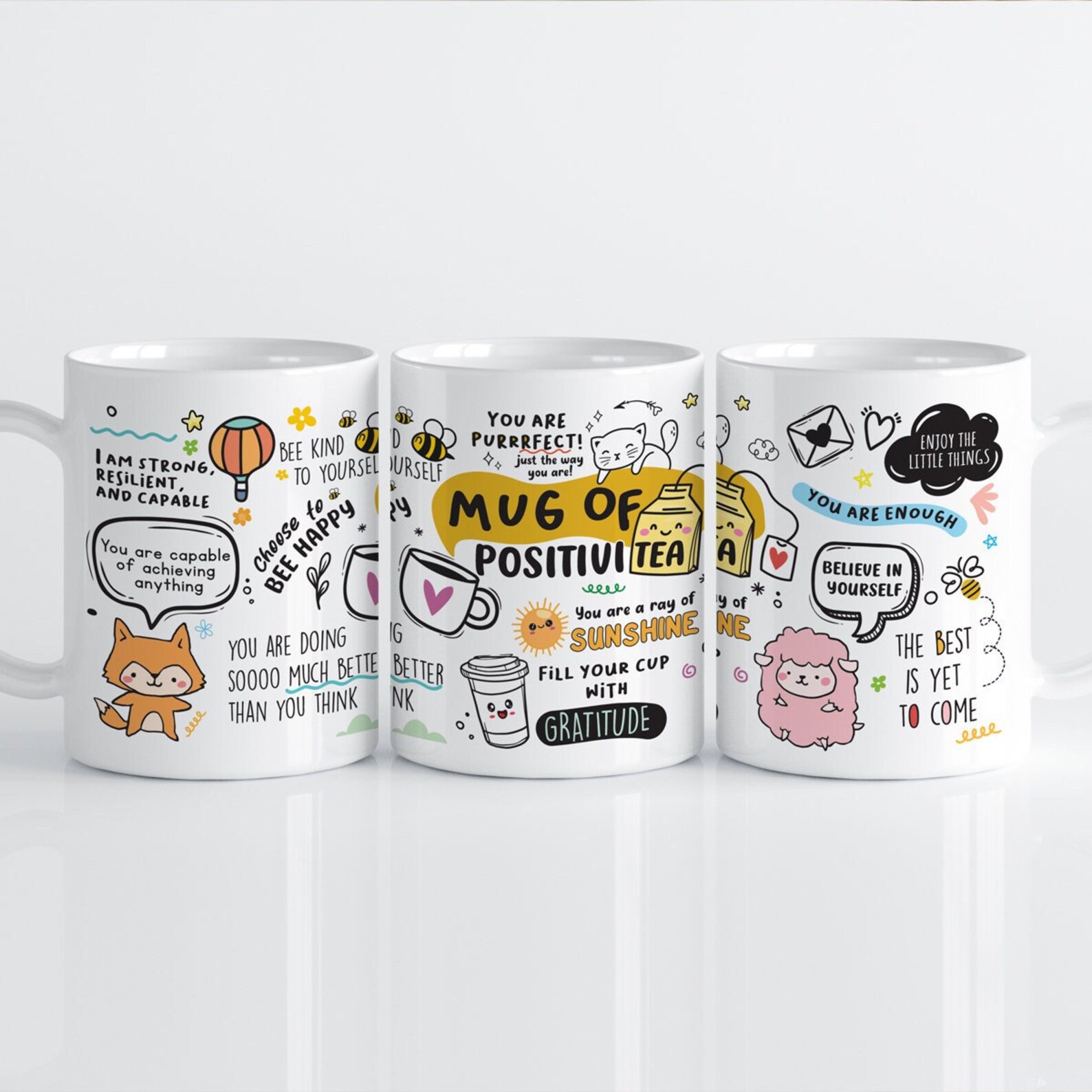 Positivitea Mug, Selflove Mug, Positive Mindset Gift Mug, Positivity ...