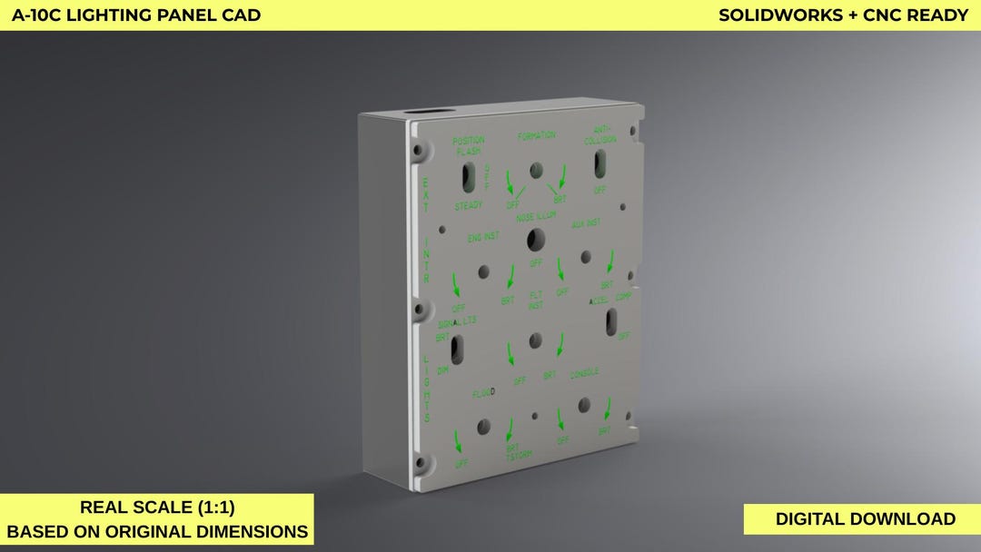 A-10C Lighting Panel for DCS Cockpit CAD - Etsy