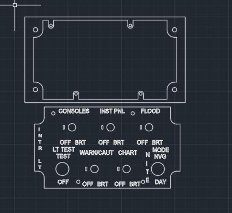 F-18C "hornet" Interior Lighting Panel ( DXF File ) - Etsy