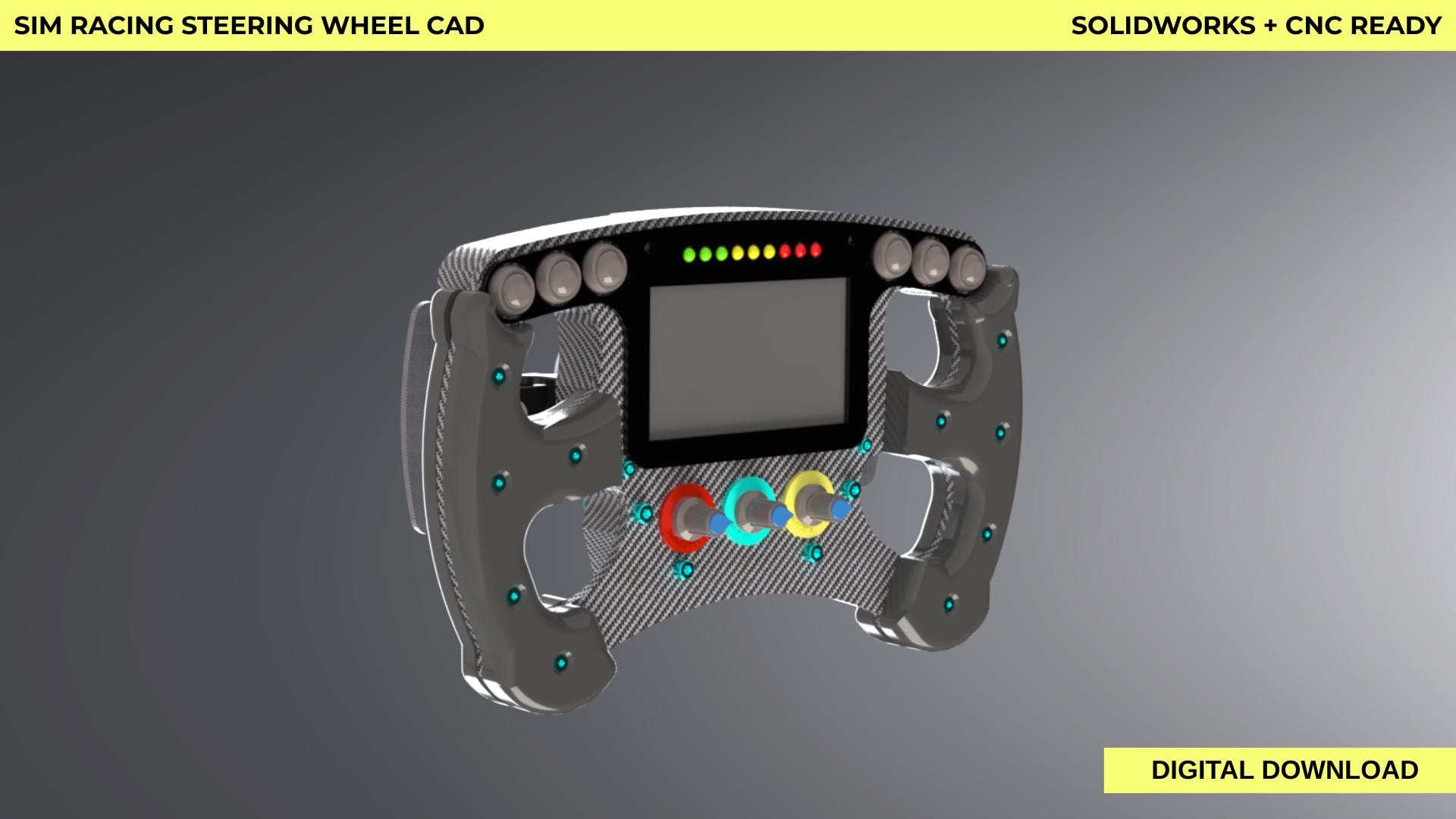 Sim Racing Steering Wheel CAD – Professional DIY Wheel Design ...