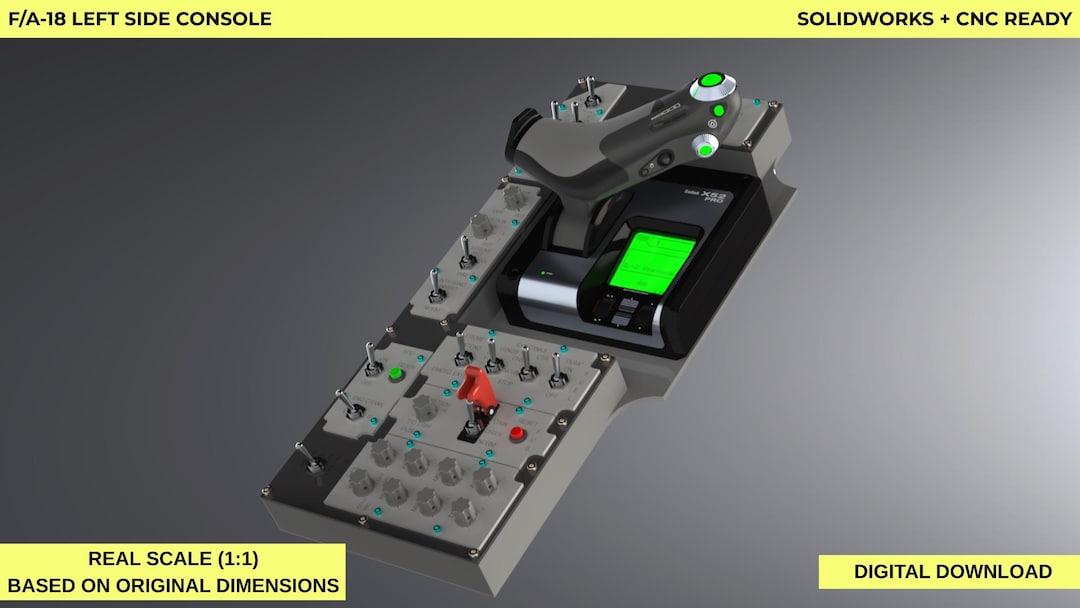 F/A-18 Left Side Console – Full Scale Sim Builder CAD (solidworks STEP ...
