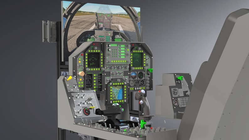 F/A-18 Complete Cockpit Panel Set – FULL Flight Simulator Builder CAD ...