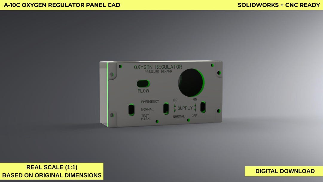 A-10C Oxygen Regulator Panel for DCS Cockpit | Flight Simulator Panel ...