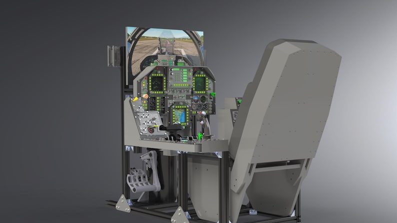F/A-18 Complete Cockpit Panel Set – FULL Flight Simulator Builder CAD ...