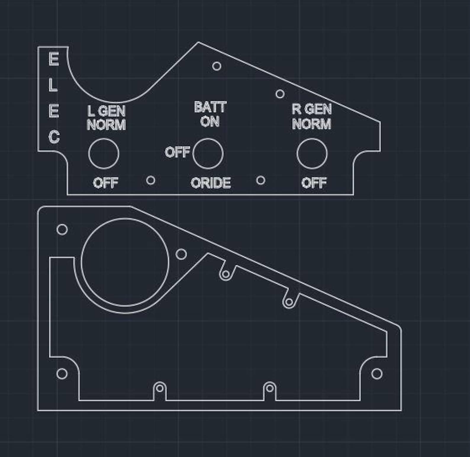 F/A 18C "hornet" Electrical Panel ( DXF File ) - Etsy