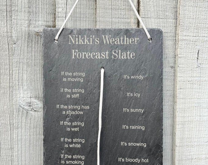 Personalised Funny Weather Forecast Slate - Etsy UK