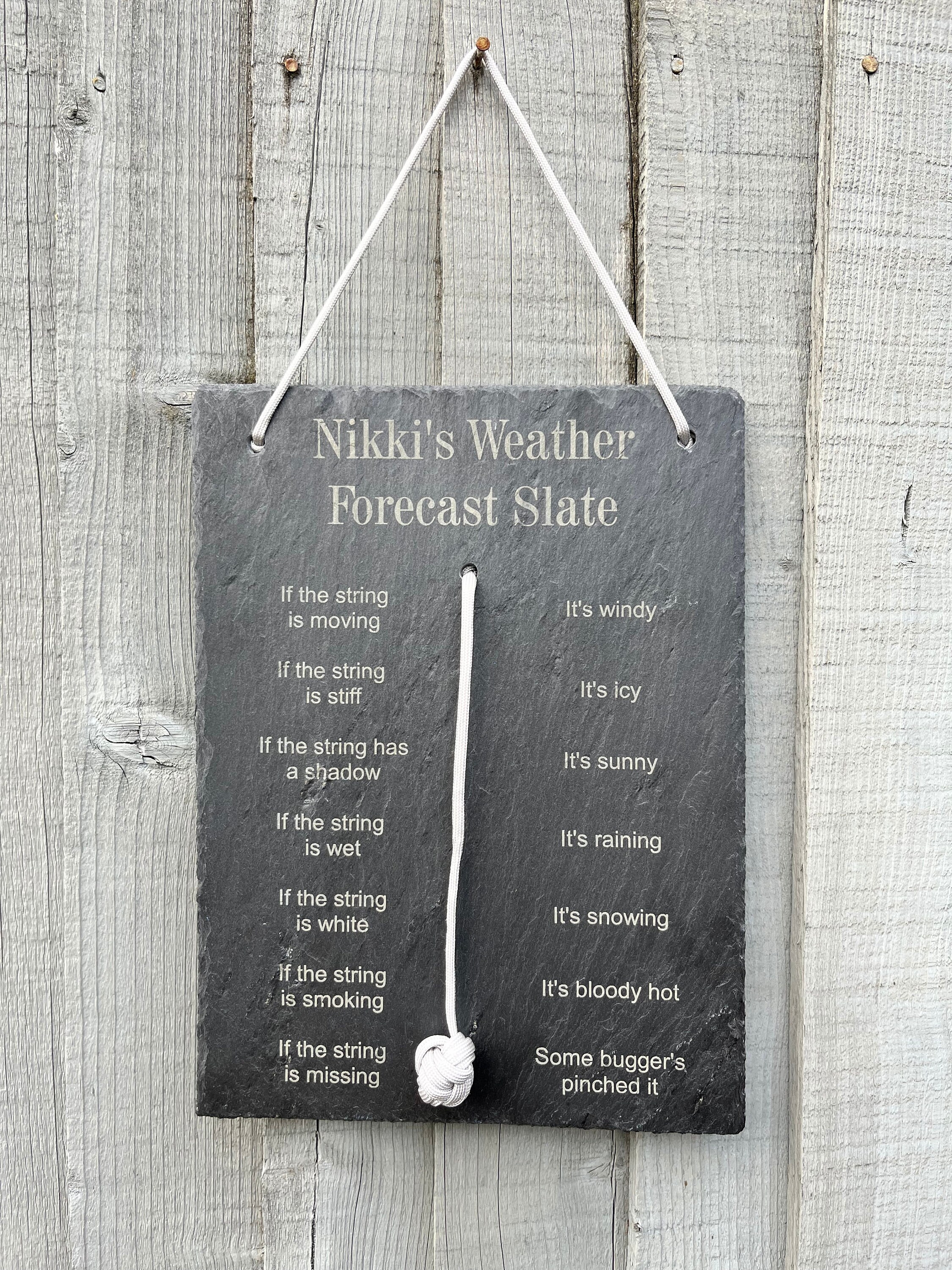 Personalised Funny Weather Forecast Slate - Etsy UK