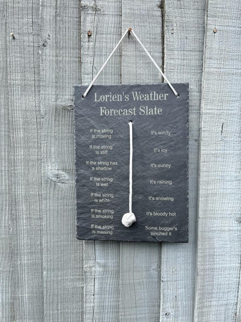 Personalised Funny Weather Forecast Slate - Etsy UK