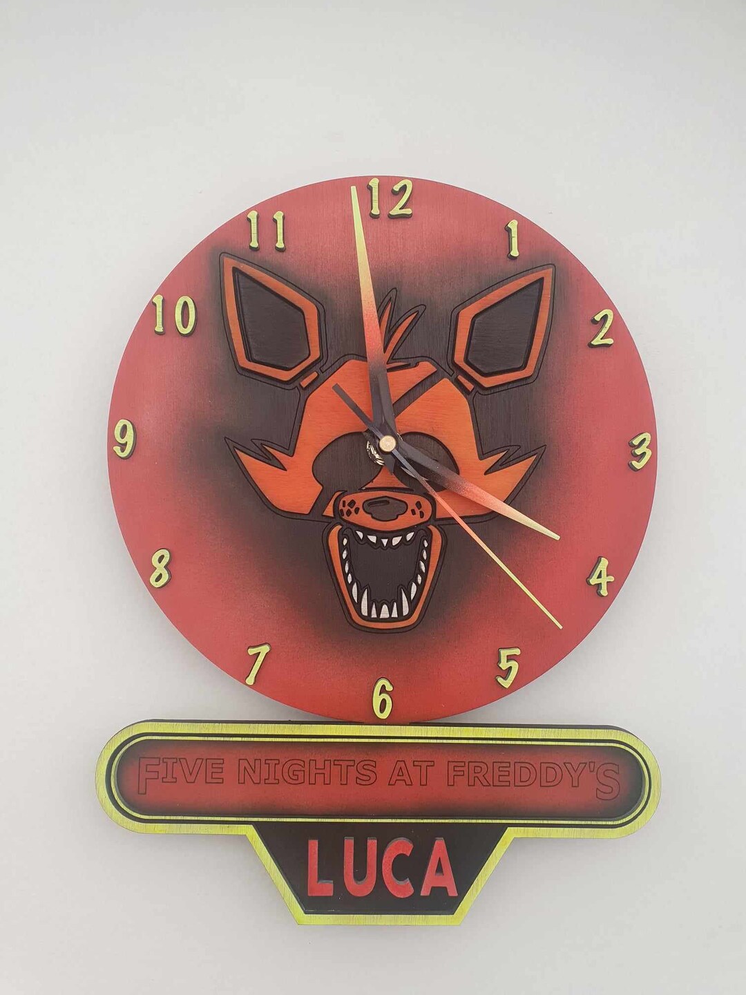 FNAF Decorative Wall Clock - Etsy UK