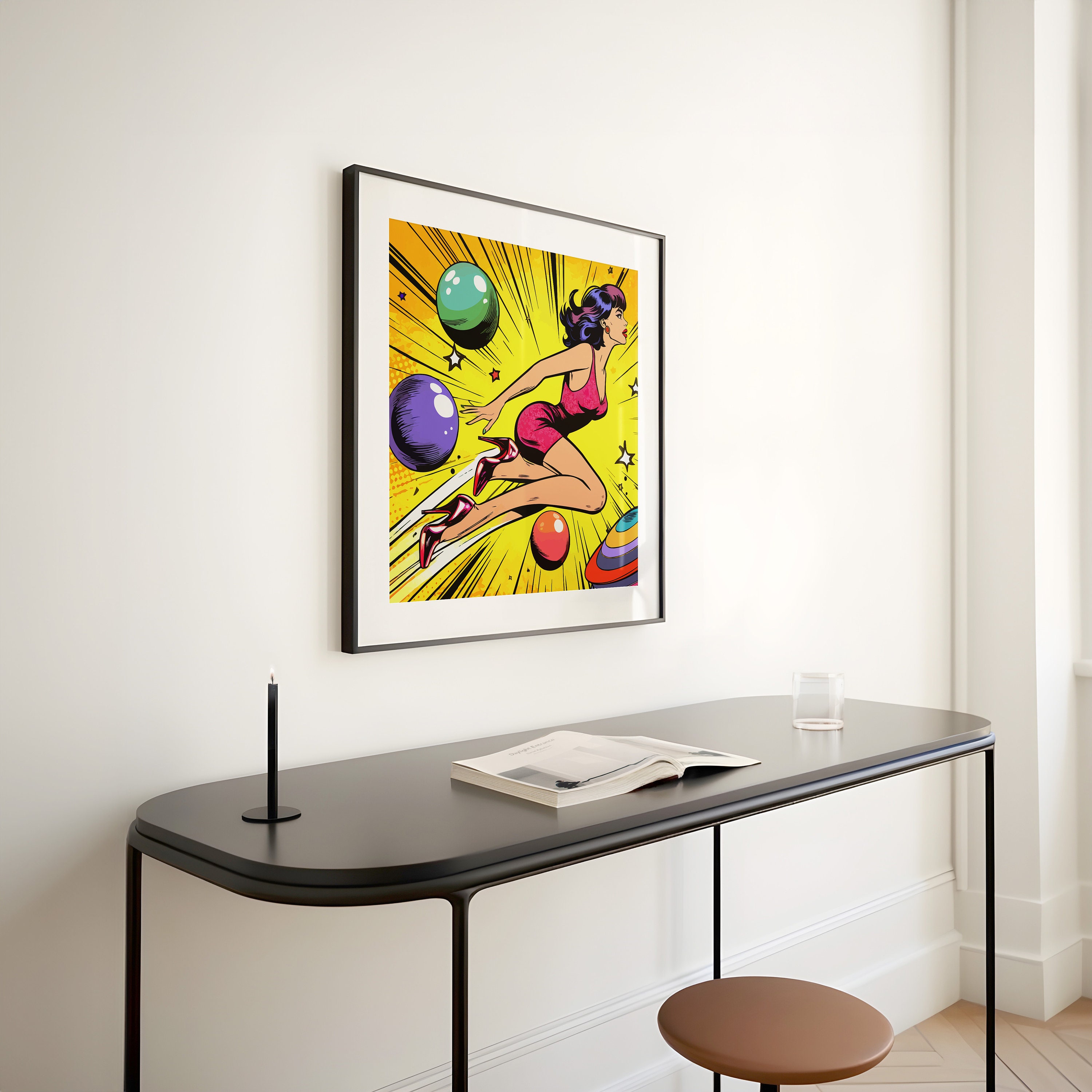 Flying Woman, Retro Poster, Pop Art Poster, Retro Wall Art, Retro ...