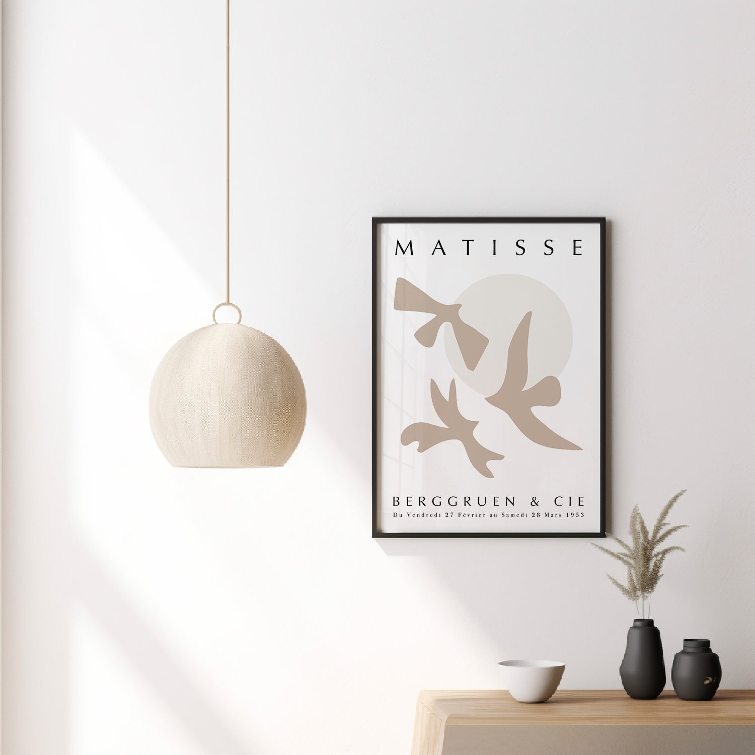 Matisse Birds Poster, Beige Wall Art, Neutral Printable Art, Vintage ...