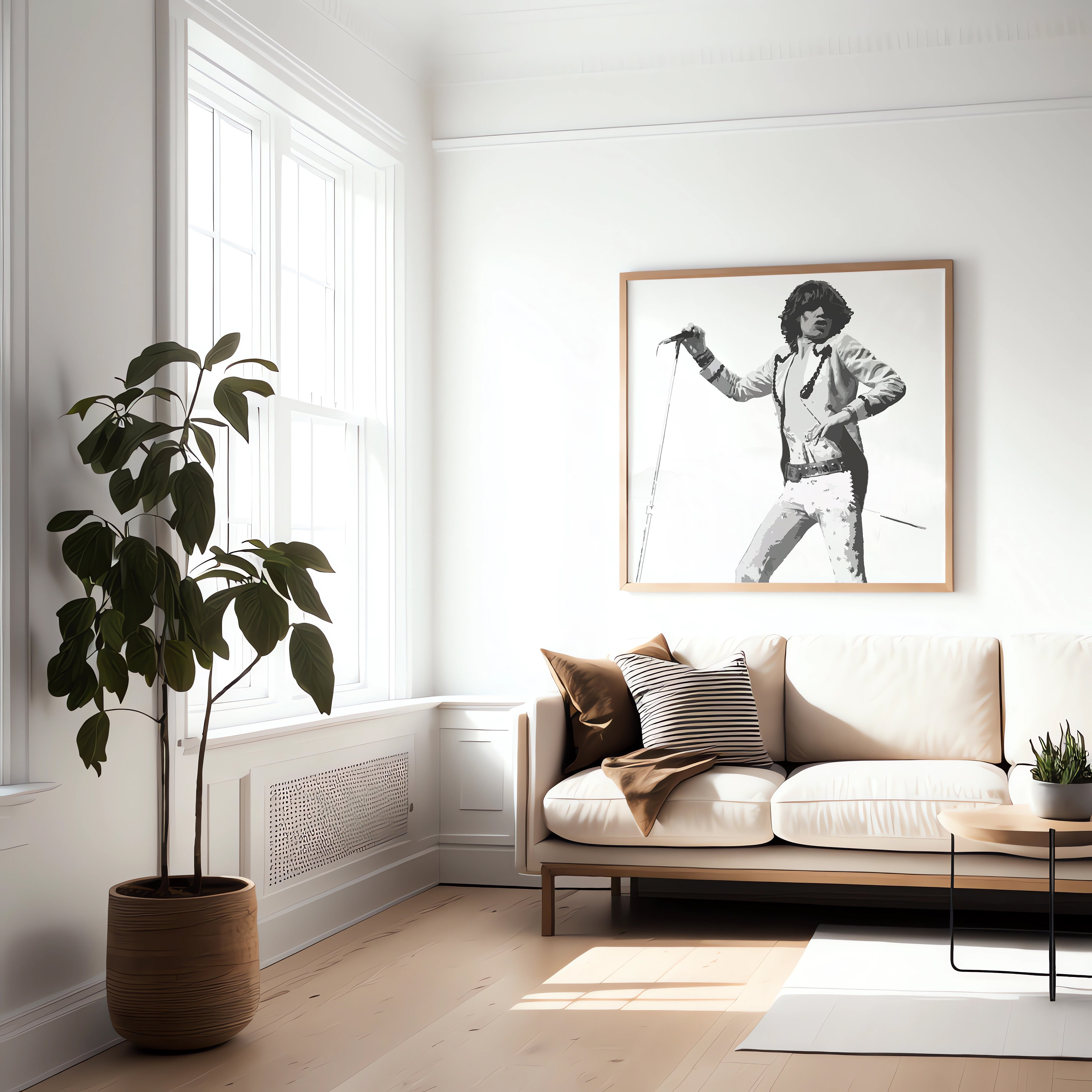 Mick Jagger Poster - Rolling Stones Digital Print, 60s Musical Art ...