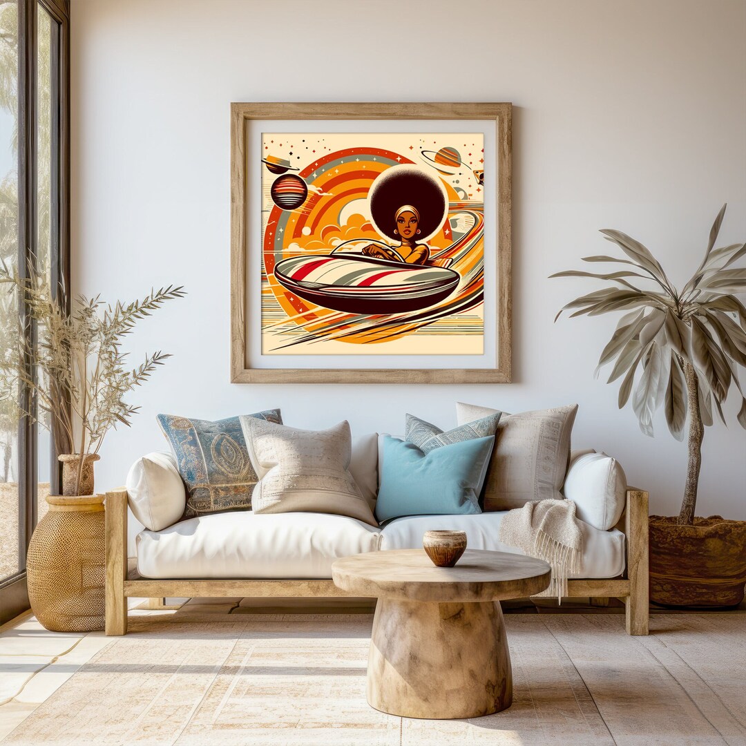 Retro Woman in Starship Poster: 60s Pop Art Print (digital Download) - Etsy