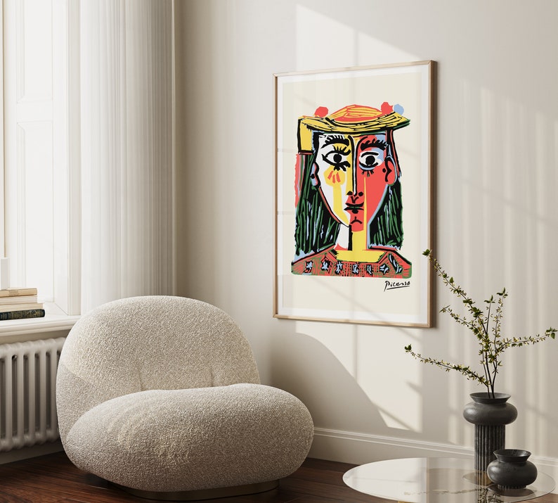 Picasso Poster, Pablo Picasso, Modern Art, Wall Art, Cubism, Digital ...