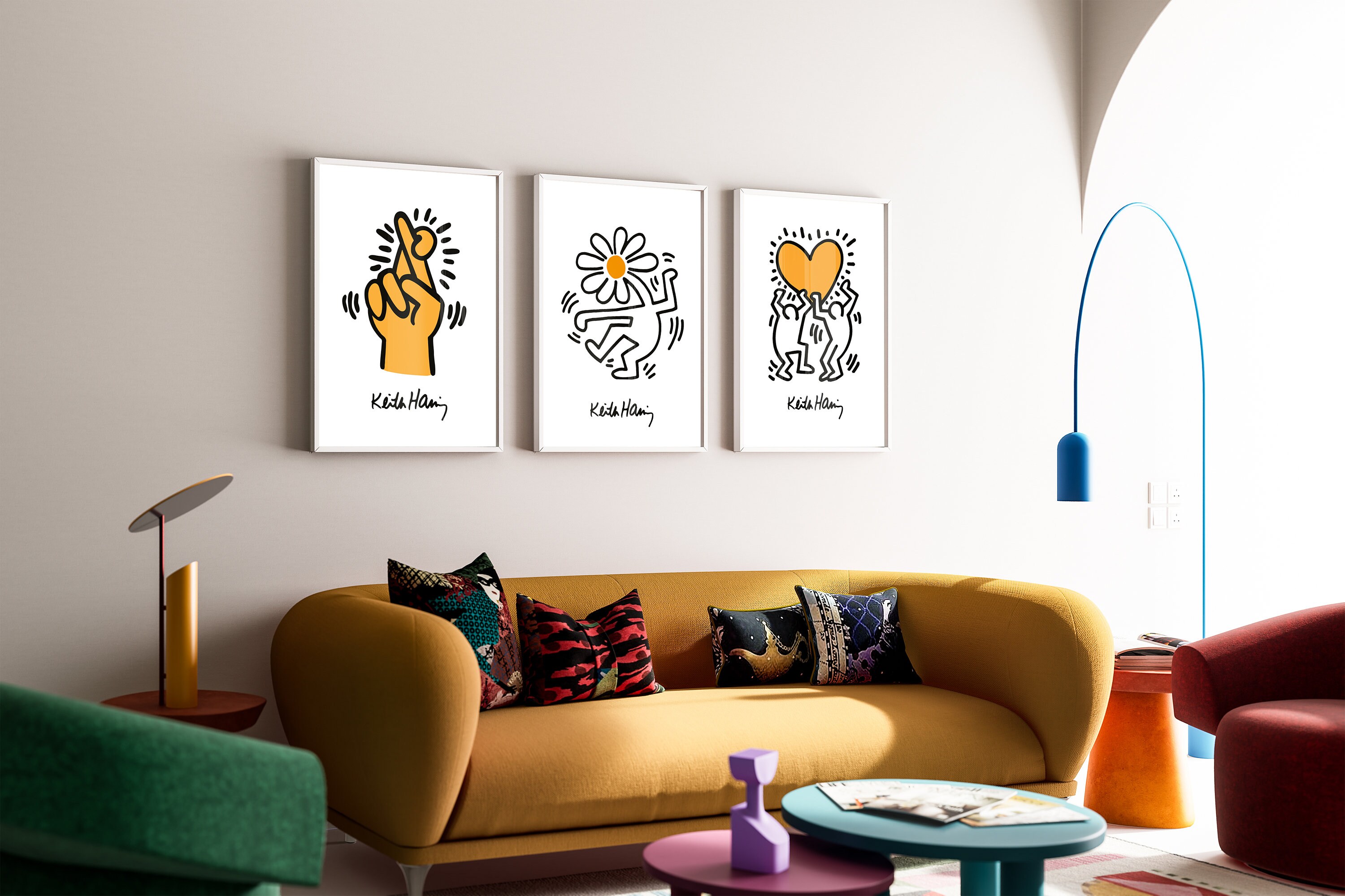 Set of Haring Poster, Keith Haring, Haring Wall Decor, Exhibition ...