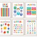 Set of 12 Educational Prints, Rainbow, Classroom Decor, Preschool ...