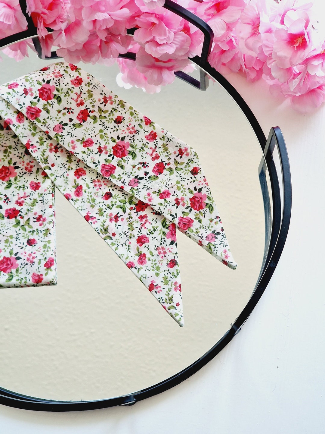 Flower Print Bandanna Pin up Style Self-tie Headband - Etsy