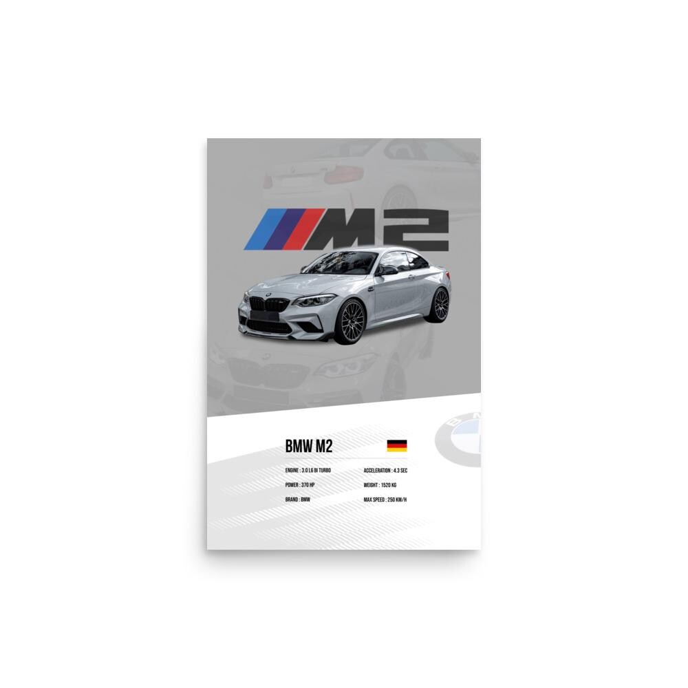 BMW M2 Poster Sports Car Poster Wall Decor Interior Design Art Prints - Etsy
