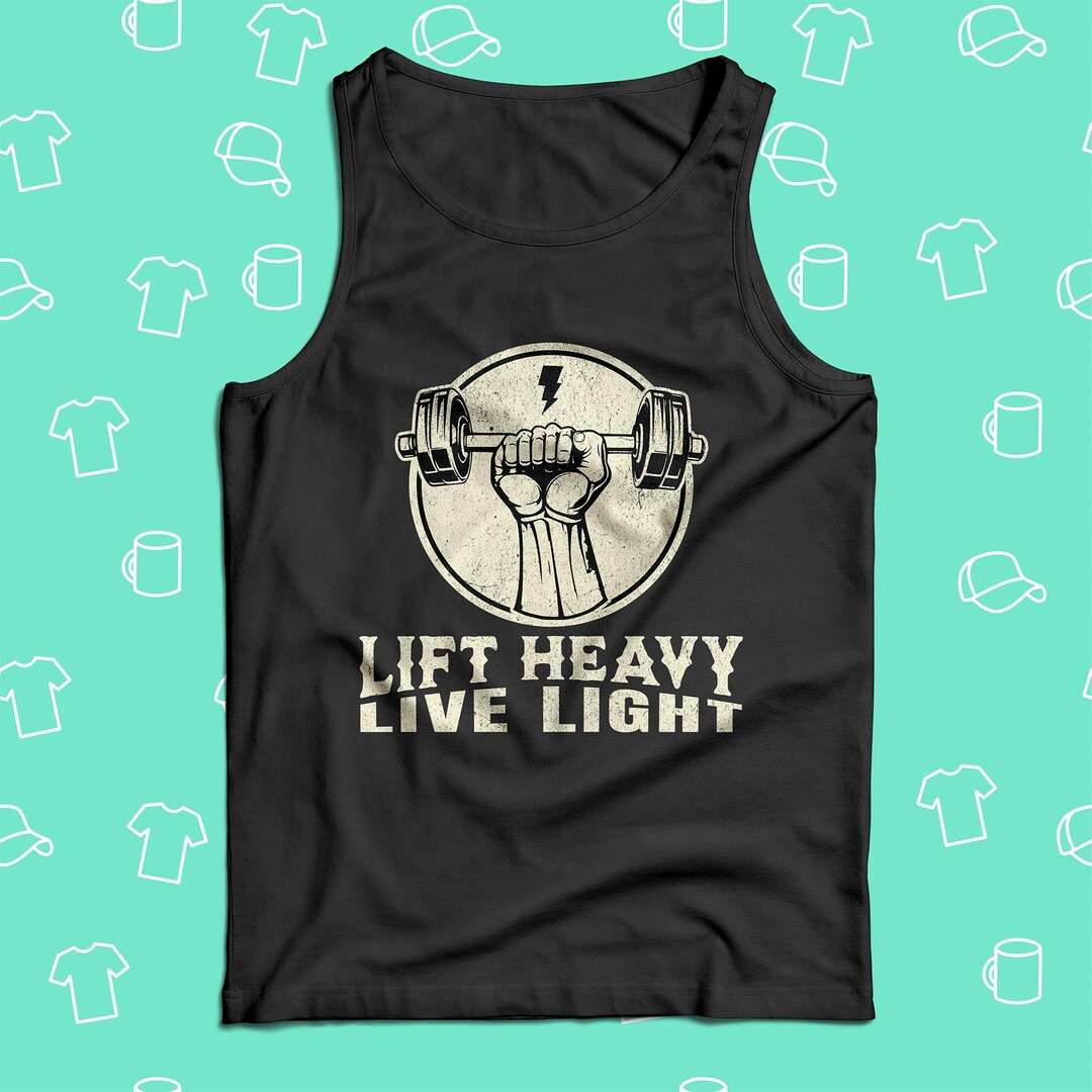 Lift Heavy Live Light, Pump Cover T Shirt, Weightlifting Shirt, Work ...