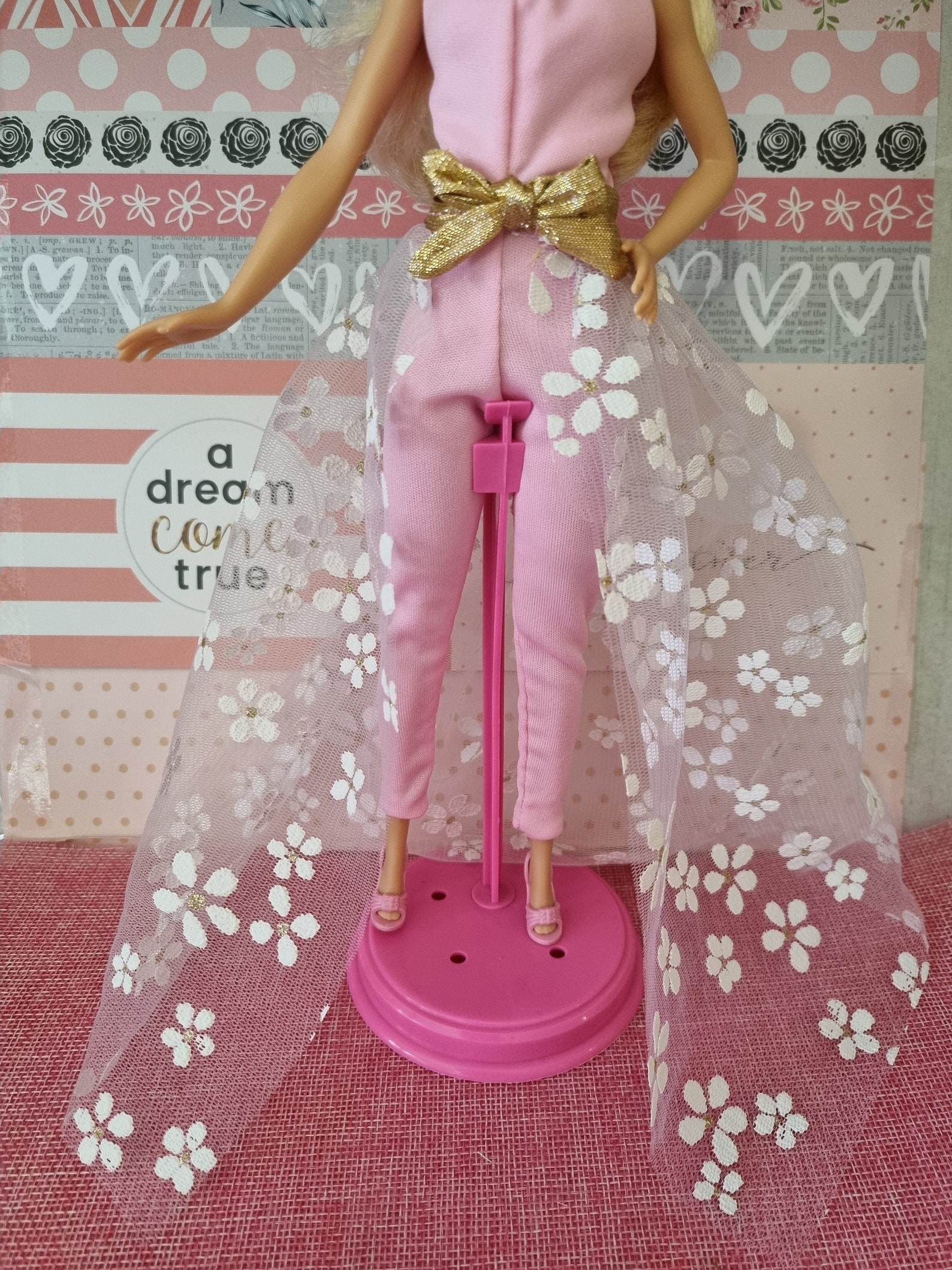 Vtg PDF Fashion Doll Jumpsuit With Overskirt Sewing Pattern. Personal ...