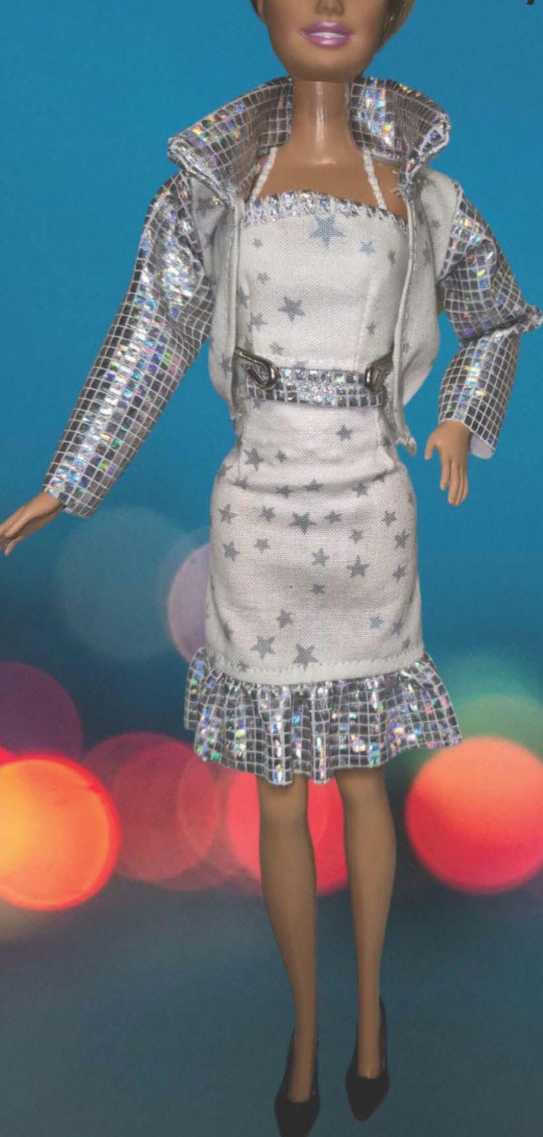 3 Piece "starry Night Out" Disco Party Outfit for 30cm Fashion Doll ...