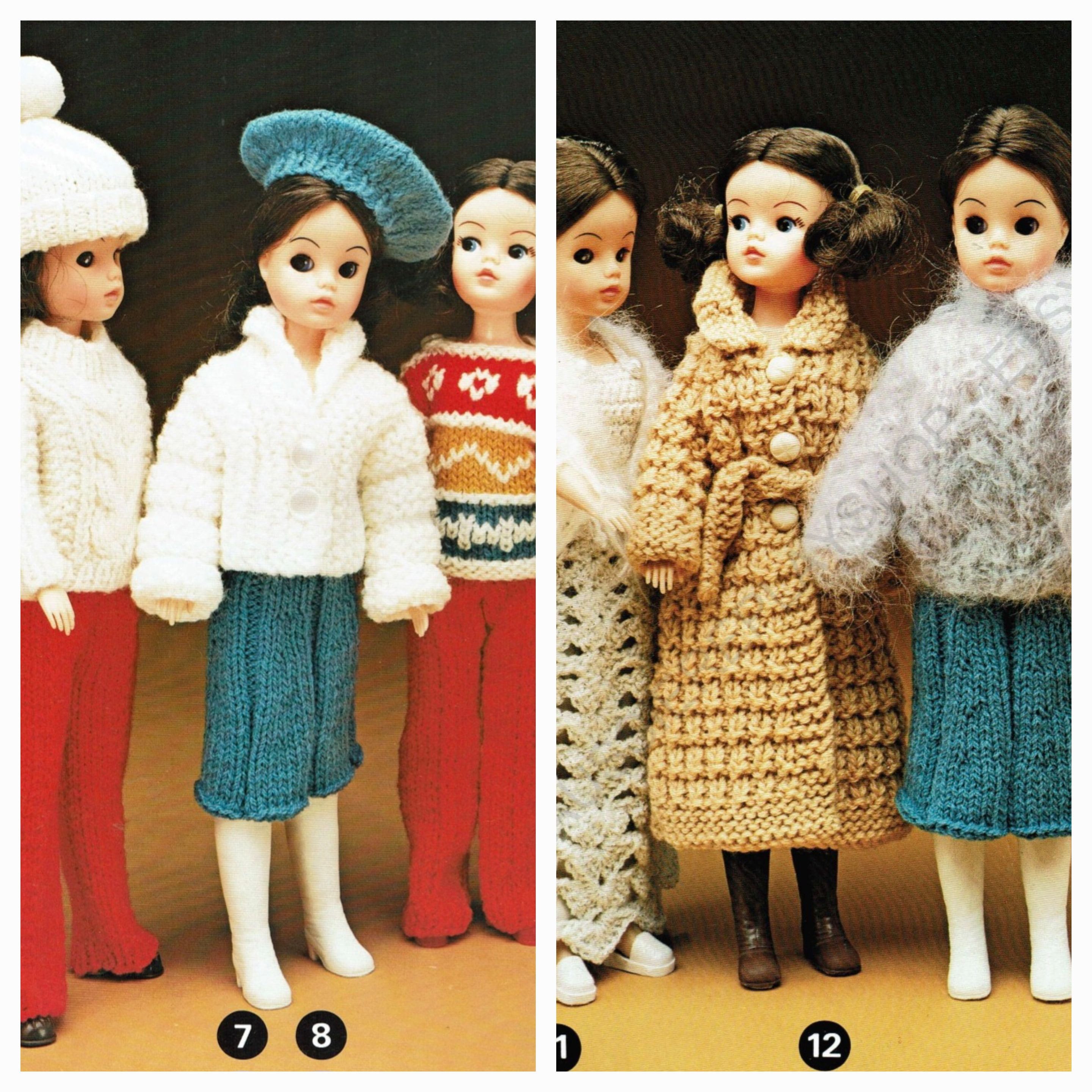 Vtg '80s Patons Fashion Doll (sindy and Others) Wardrobe Knitting and ...