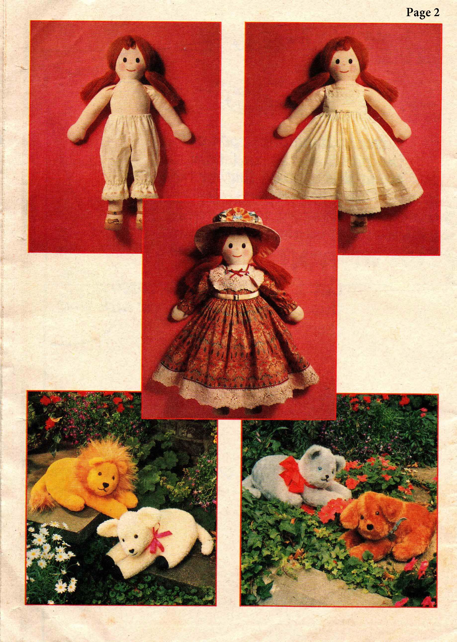 Vtg '80s Toys Galore PDF Sewing Patterns: 24 Rag Doll and Her Clothes ...
