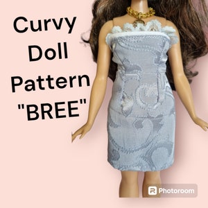 Curvy Doll Dress With Lacy Detail Sewing Pattern (PDF) - Etsy