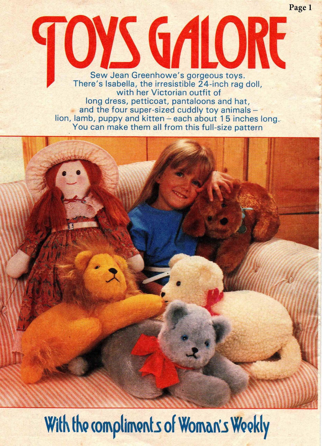 Vtg '80s Toys Galore PDF Sewing Patterns: 24" Rag Doll and Her Clothes ...
