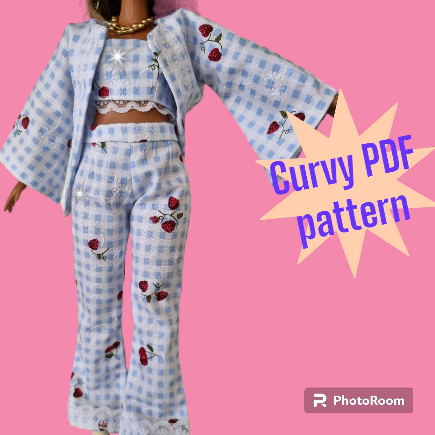 Curvy Doll 3-piece Pant Suit Sewing Pattern (PDF) - Etsy