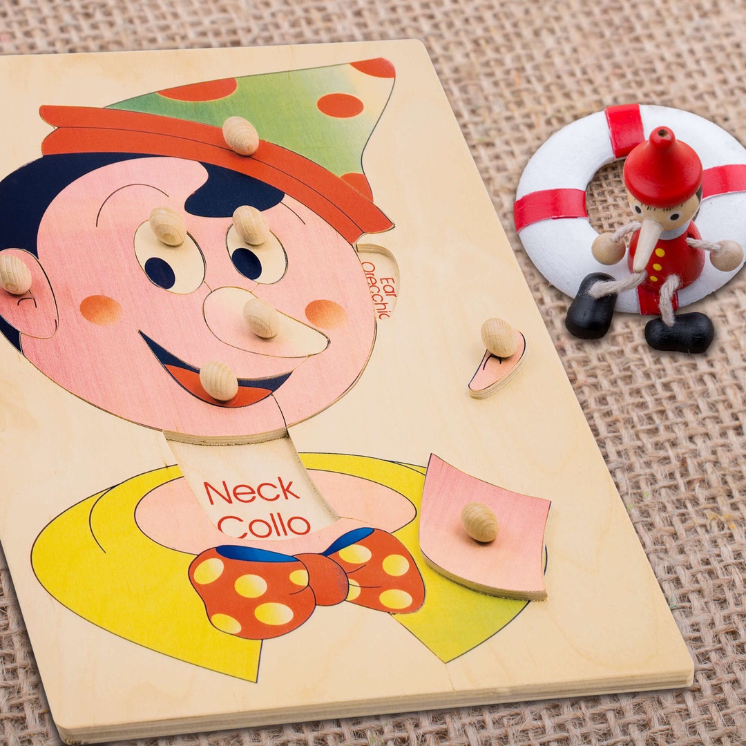 Pinocchio Puzzle Face Diagram - Etsy