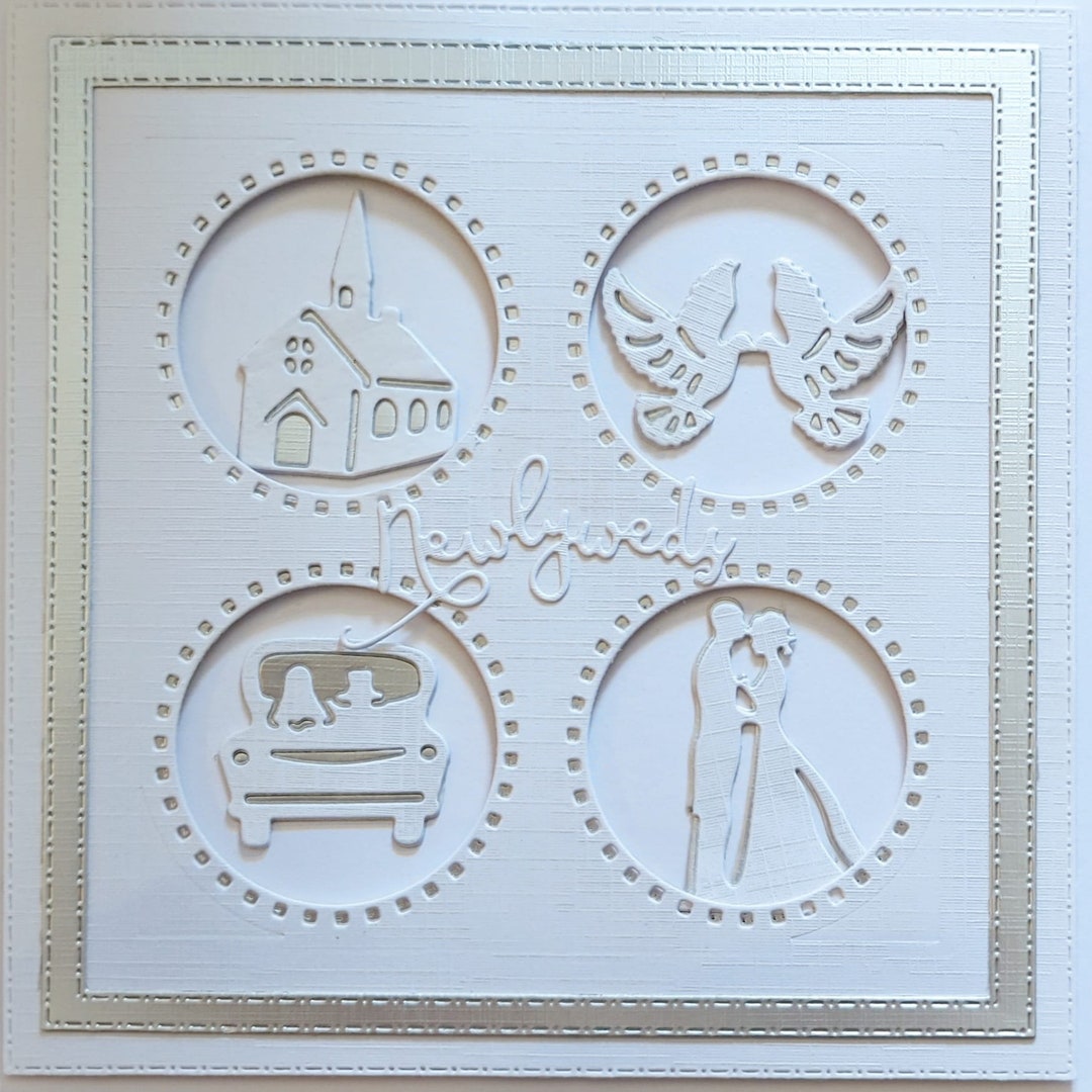 Embroidered Wedding Card - Etsy