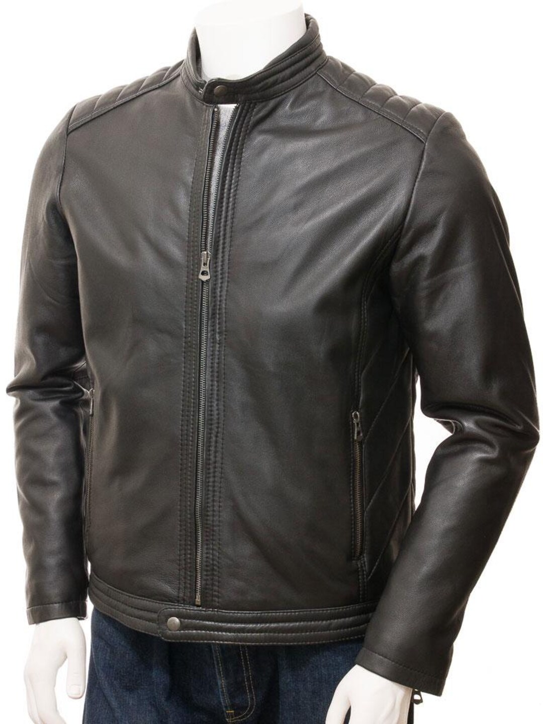 100% Original Leather Jacket for Men, Black Leather Jacket, Leather ...