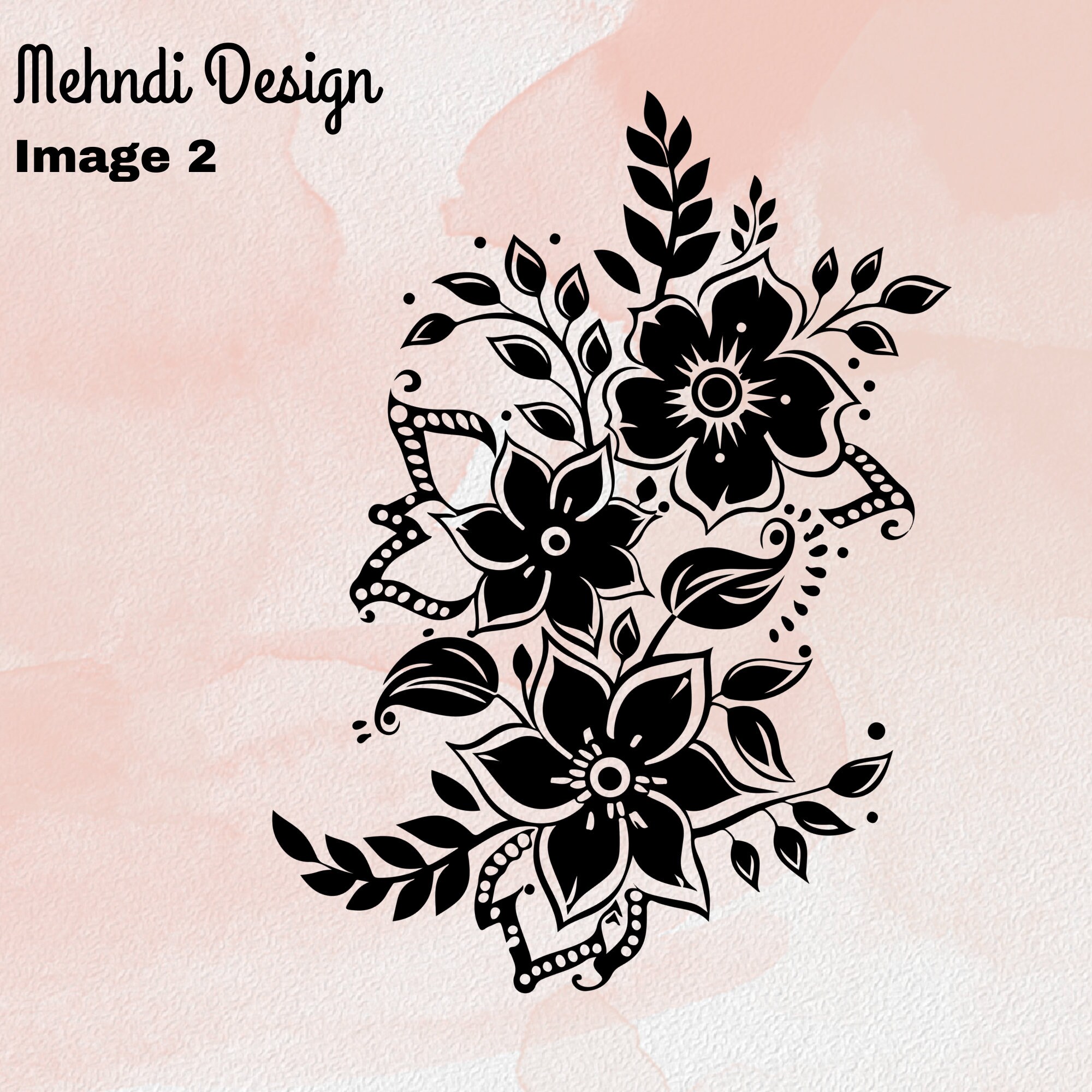 Henna Tattoo Designs, Mehndi Designs in Black Svg Png, Mehndi Svg File ...